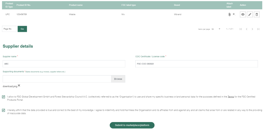 User Manual: FSC Certified Products Portal | FSC Connect